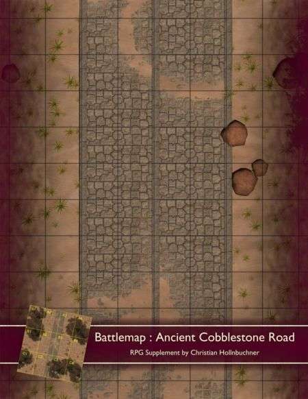 Battlemap : Ancient Cobblestone Road - Christian Hollnbuchner ...