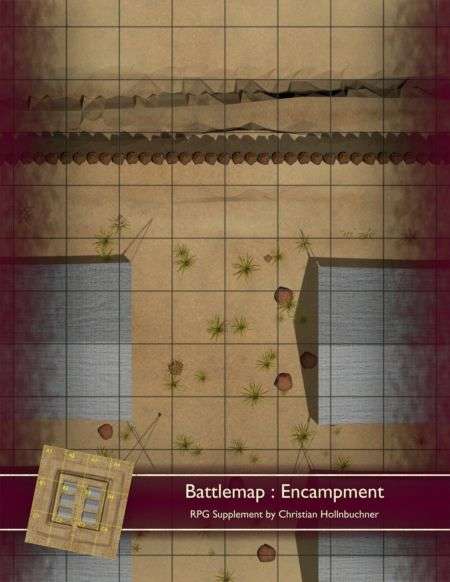 Battlemap : Encampment - Christian Hollnbuchner | Battlemaps | DriveThruRPG