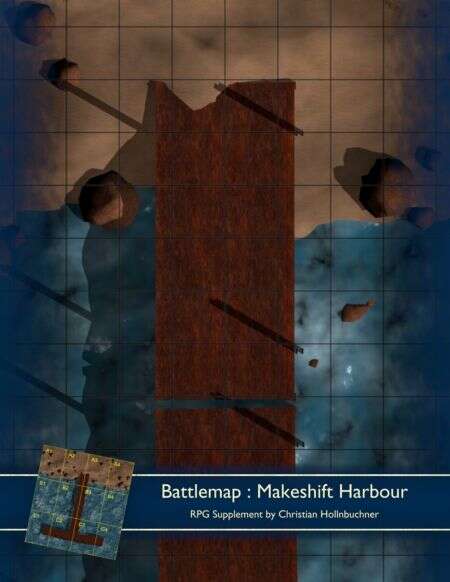 Battlemap : Makeshift Harbour - Christian Hollnbuchner | Battlemaps ...