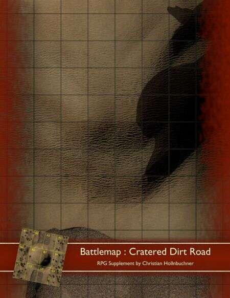 Battlemap : Cratered Dirt Road - Christian Hollnbuchner | Battlemaps ...