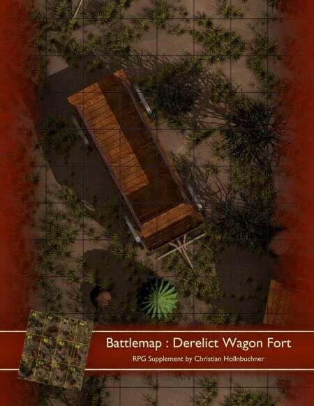 Battlemap : Derelict Wagon Fort - Christian Hollnbuchner | Battlemaps ...