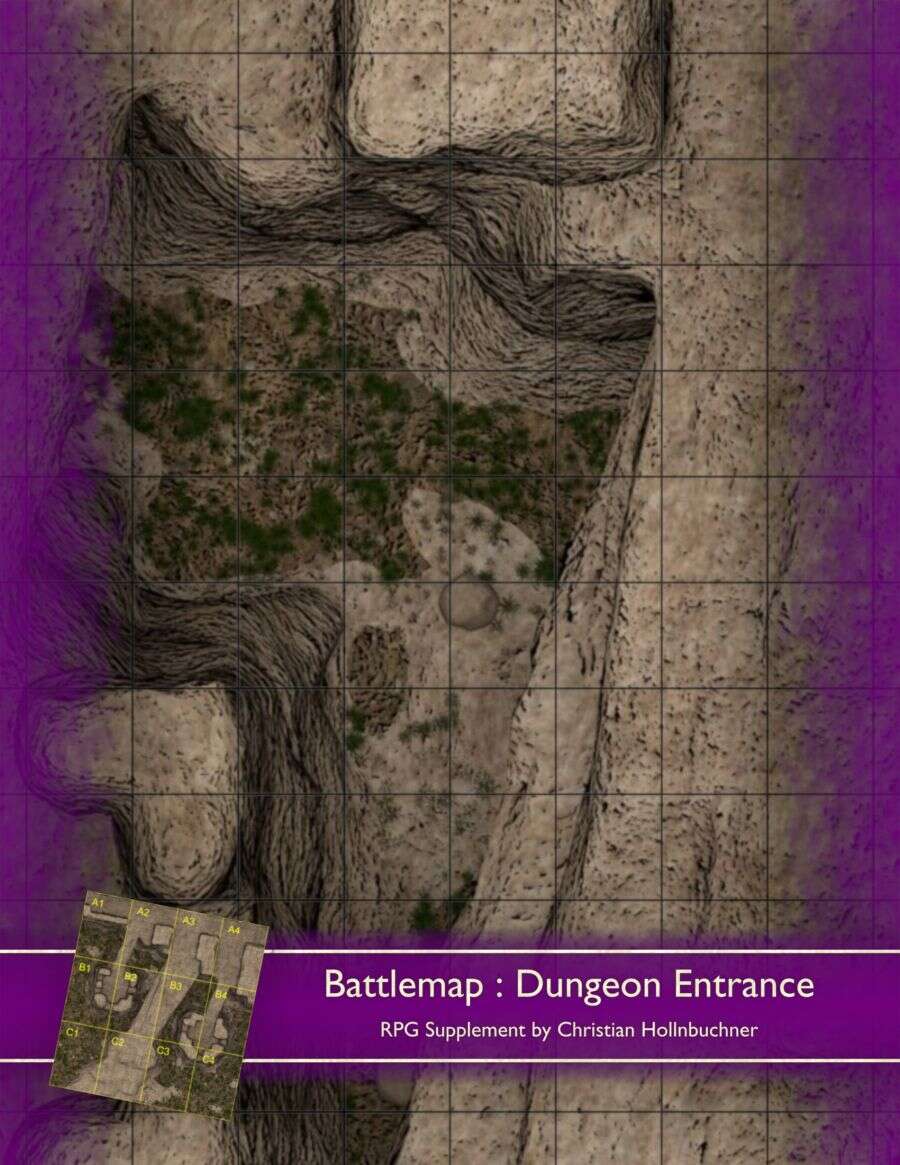Battlemap : Dungeon Entrance - Christian Hollnbuchner | Battlemaps | DriveThruRPG