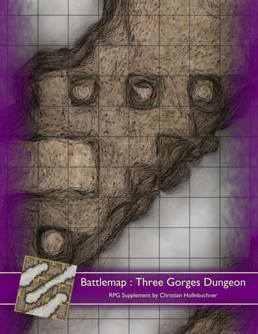 Battlemap : Three Gorges Dungeon - Christian Hollnbuchner | Battlemaps ...