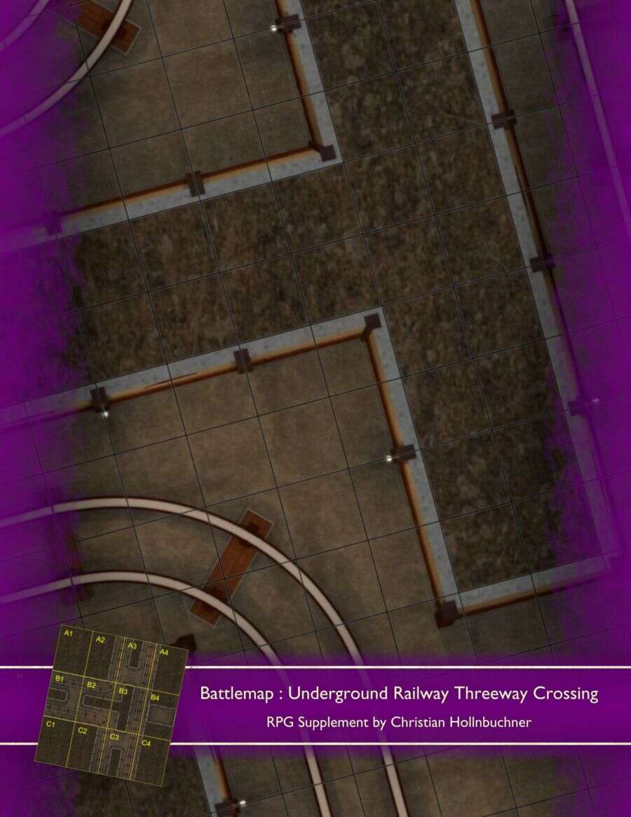 Battlemap : Underground Railway Threeway Crossing - Christian ...
