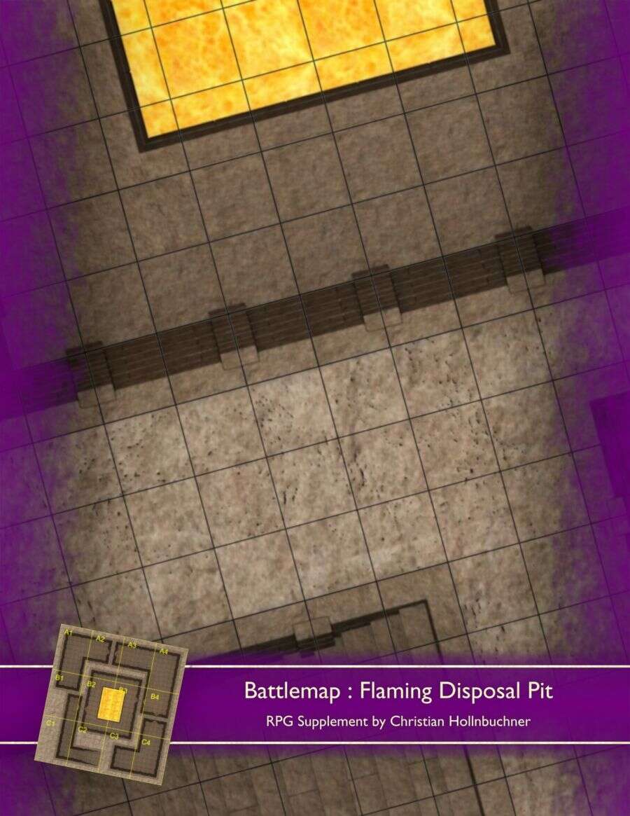Battlemap : Flaming Disposal Pit - Christian Hollnbuchner | Battlemaps ...
