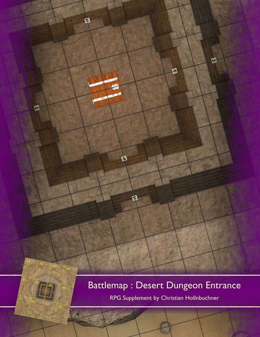 Battlemap : Desert Dungeon Entrance - Christian Hollnbuchner ...