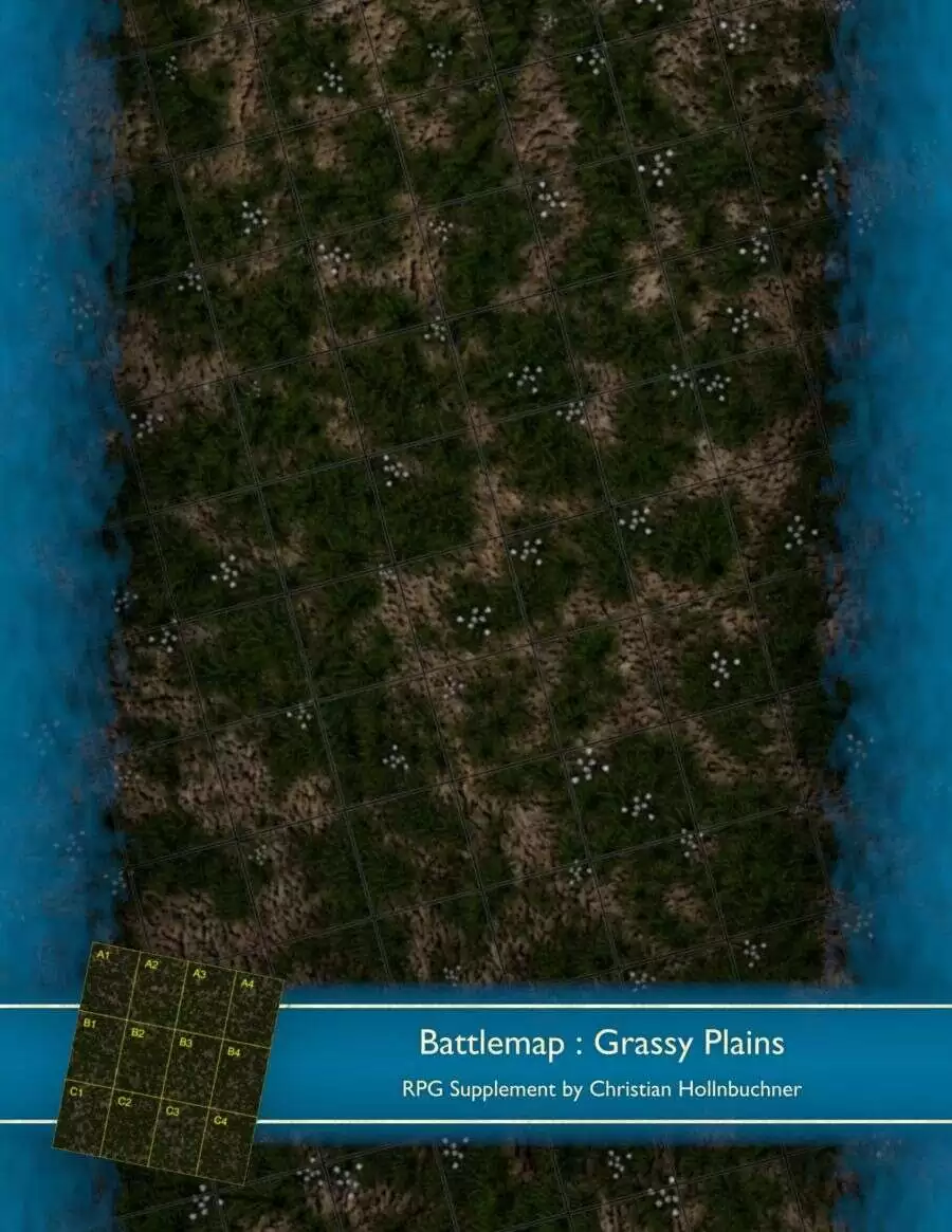 Battlemap : Grassy Plains - Christian Hollnbuchner | Battlemaps | DriveThruRPG