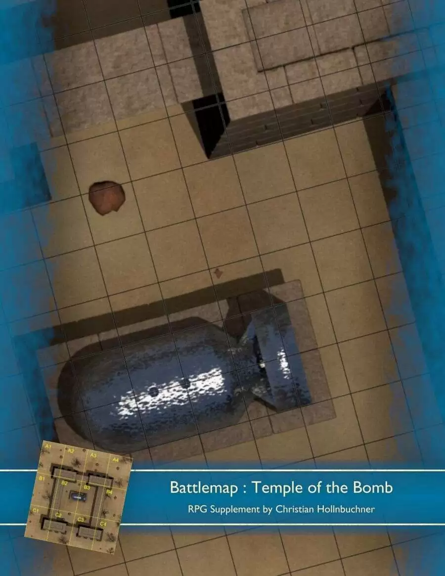 Battlemap : Temple of the Bomb - Christian Hollnbuchner | Battlemaps | DriveThruRPG