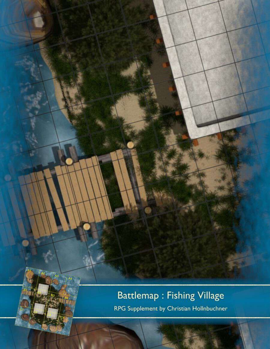 Battlemap : Fishing Village - Christian Hollnbuchner | Battlemaps ...