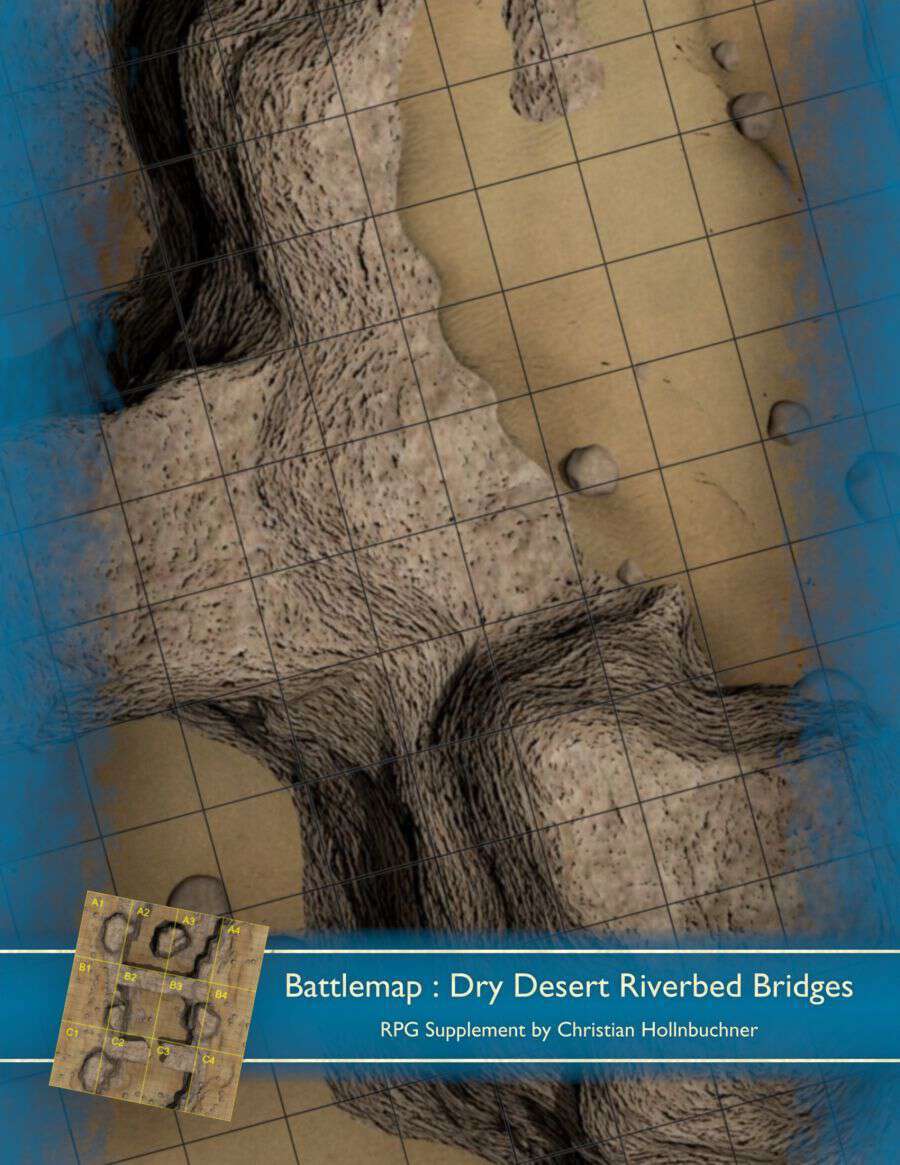 Battlemap : Dry Desert Riverbed Bridges - Christian Hollnbuchner ...