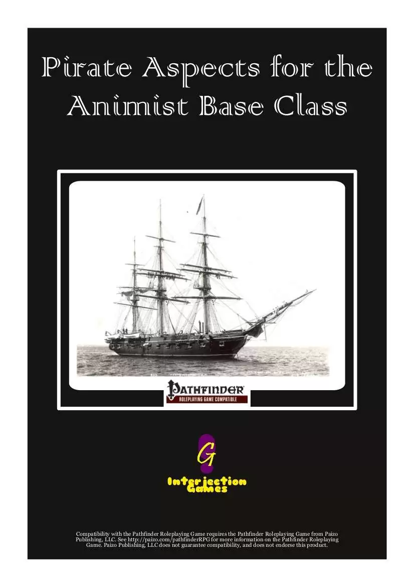 Pirate Aspects for the Animist Base Class - Interjection Games ...
