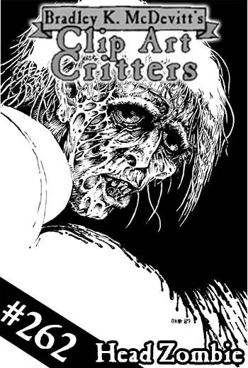 Clipart Critters 262 - Head Zombie - Postmortem Studios | Clipart ...