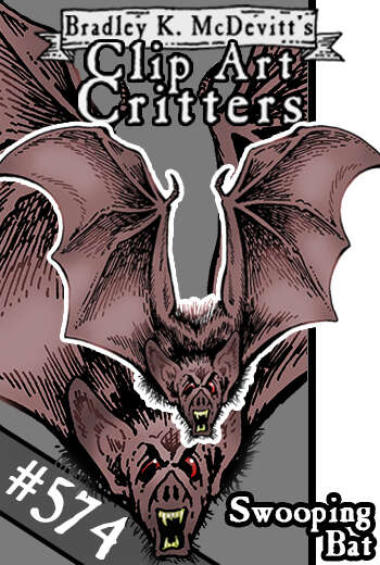 Clipart Critters 574-Bat - Postmortem Studios | Clipart | DriveThruRPG