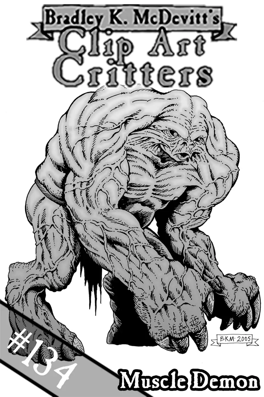 Clipart Critters 134 - Muscle Demon - Postmortem Studios | Clipart ...