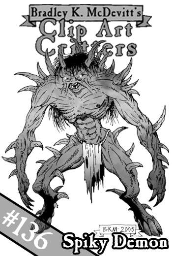 Clipart Critters 136 - Spiky Demon - Postmortem Studios | Clipart ...
