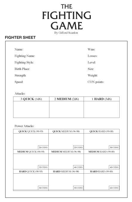 Fighter Sheet - Inner Power | DriveThruRPG