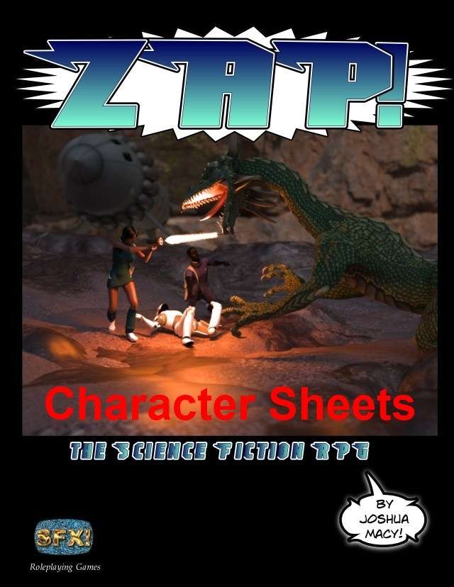 Zap! Character Sheets - SFX RPGs | DriveThruRPG