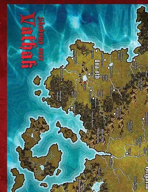 Shadows over Vathak World Map - Fat Goblin Games | Shadows over Vathak ...