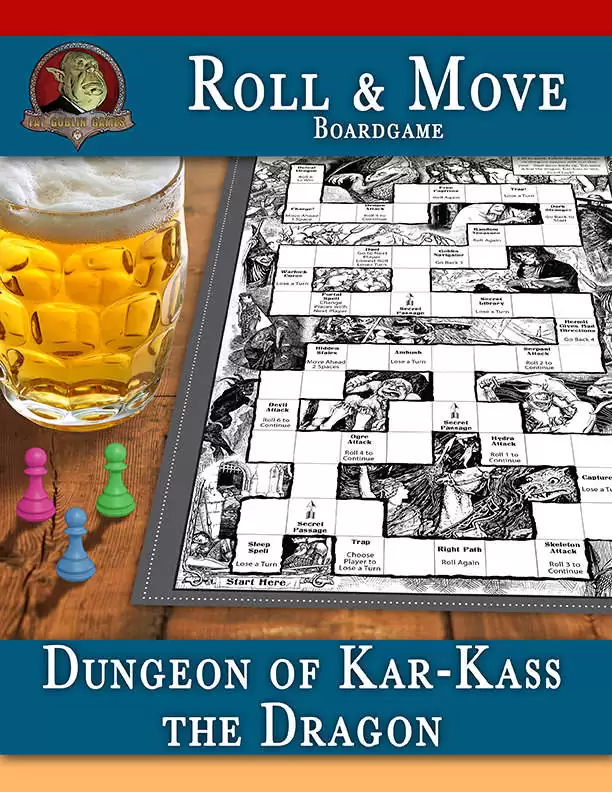 Roll & Move Boardgame: Dungeon of Kar-Kass the Dragon - Fat Goblin ...