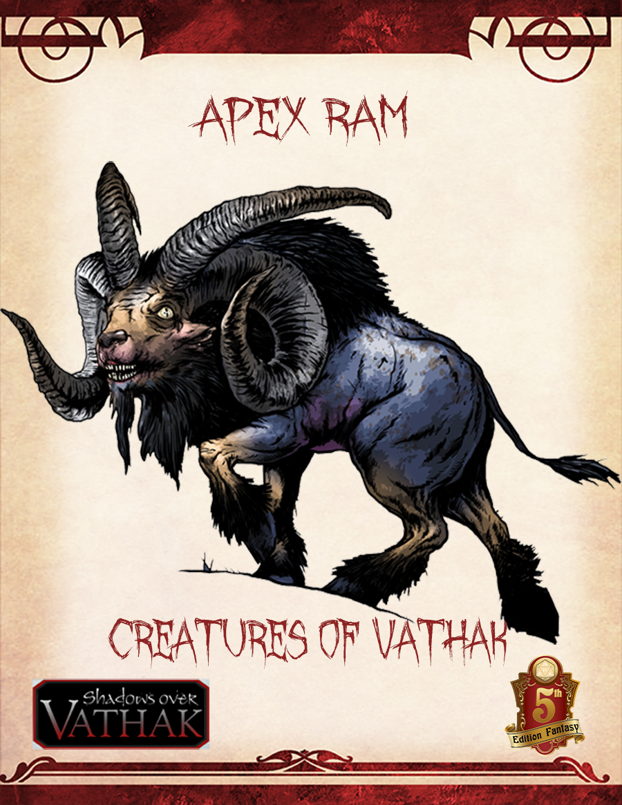 Creatures of Shadows over Vathak (5th Edition) Apex Ram - Fat Goblin ...