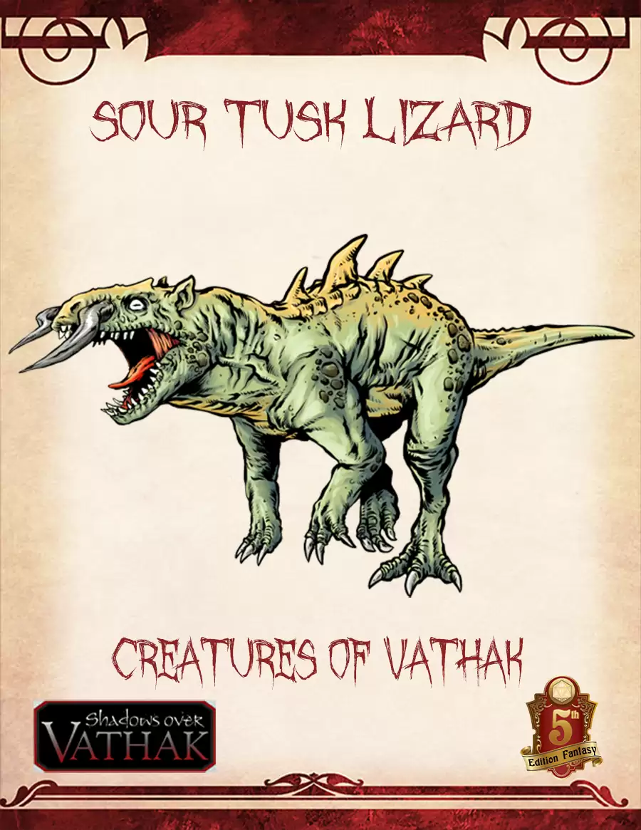 Creatures of Shadows over Vathak (5th Edition) Sour Tusk Lizard - Fat ...