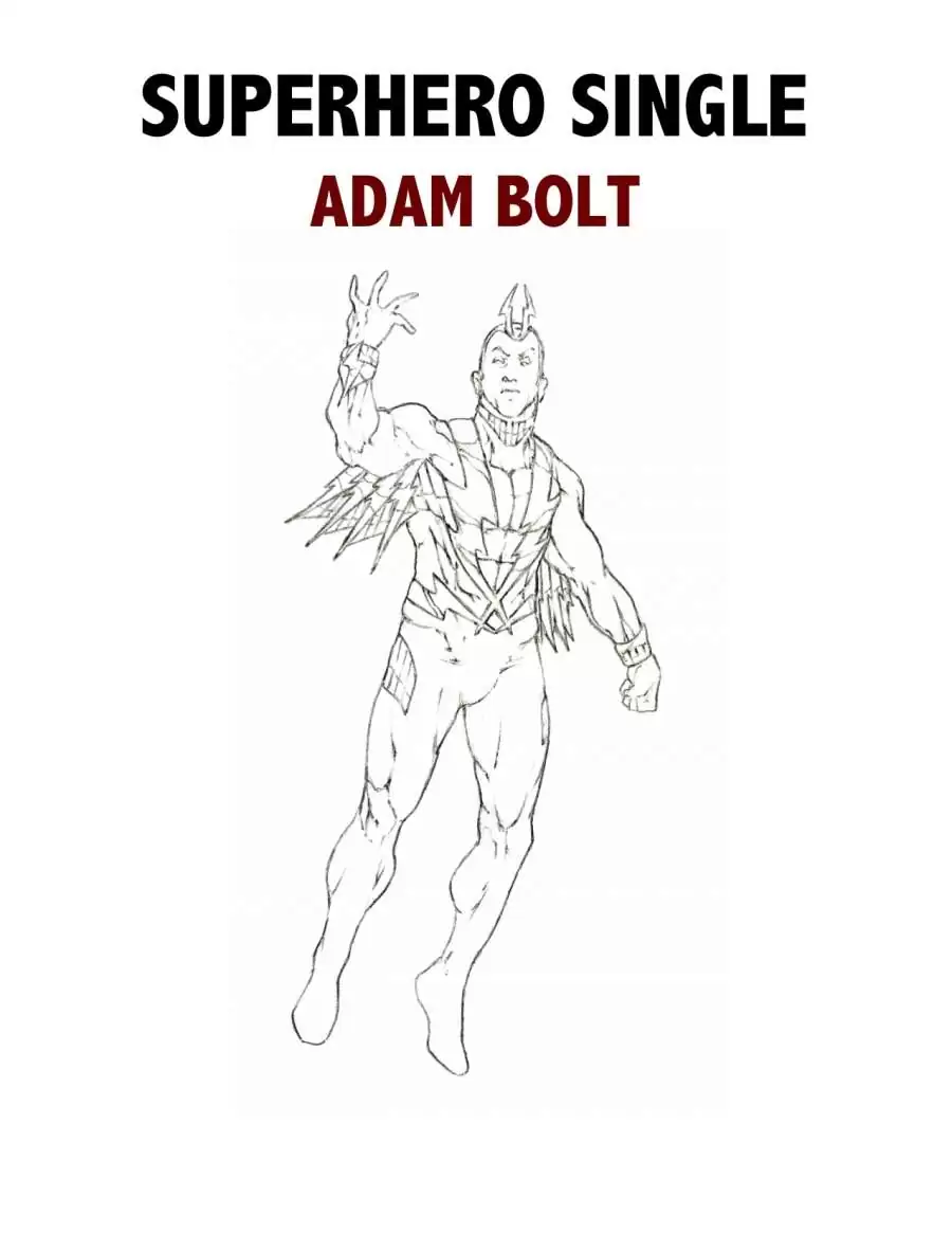 Superhero Single: Adam Bolt - Auralius Art | DriveThruRPG