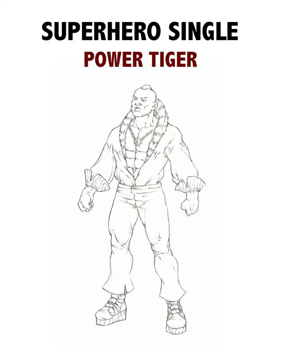 Superhero Single: Power Tiger - Auralius Art | DriveThruRPG
