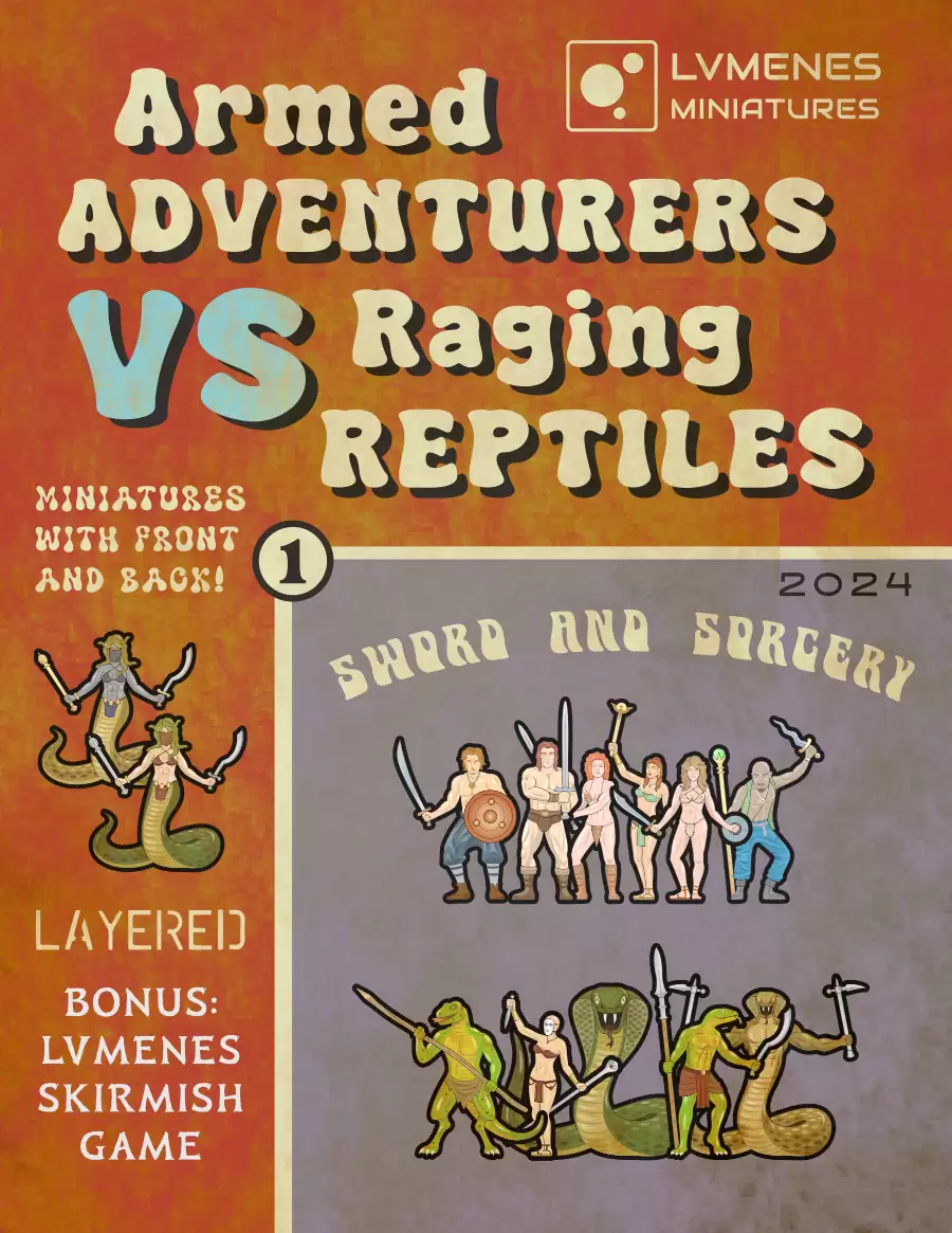 Armed Adventurers VS Raging Reptiles - LVMENES Minis - LVMENES ...