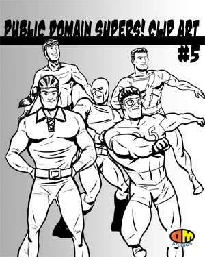 Public Domain Super Hero Clip Art #5 - DM Studios | DriveThruRPG