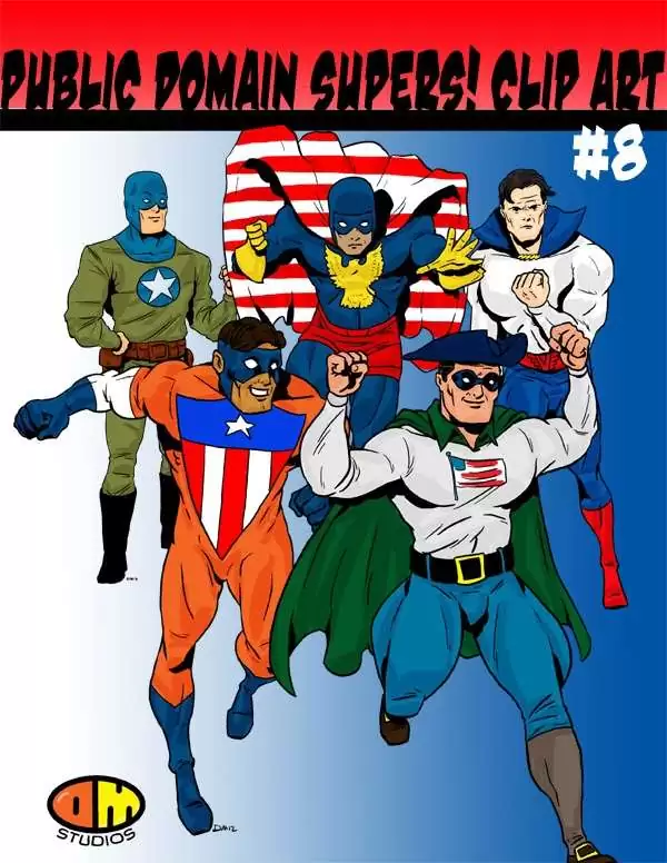 Public Domain Super Hero Clip Art #8 - DM Studios | DriveThruRPG