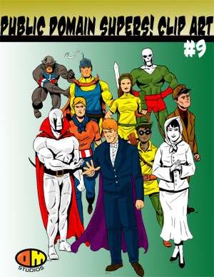 Public Domain Super Hero Clip Art #9 - DM Studios | DriveThruRPG