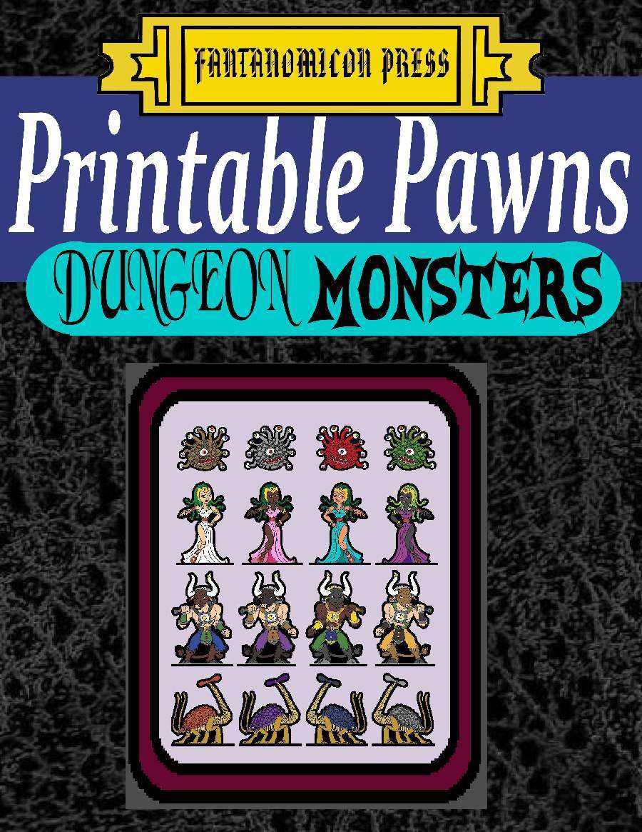 Printable Pawns: Dungeon Monsters - Fantanomicon Press | PRINTABLE ...
