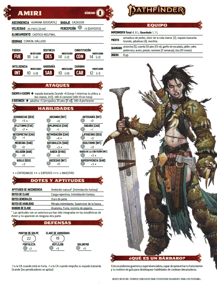 Pathfinder 2a ed. - Personajes pregenerados - Devir | Pathfinder 2nd ...