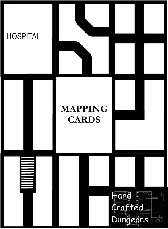 Mapping Cards - Hospital - Flynnkd Games | Hand Crafted Dungeons ...