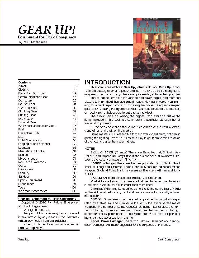 DC Gear-Up! - Game Designers' Workshop (GDW) | Game Designers' Workshop ...