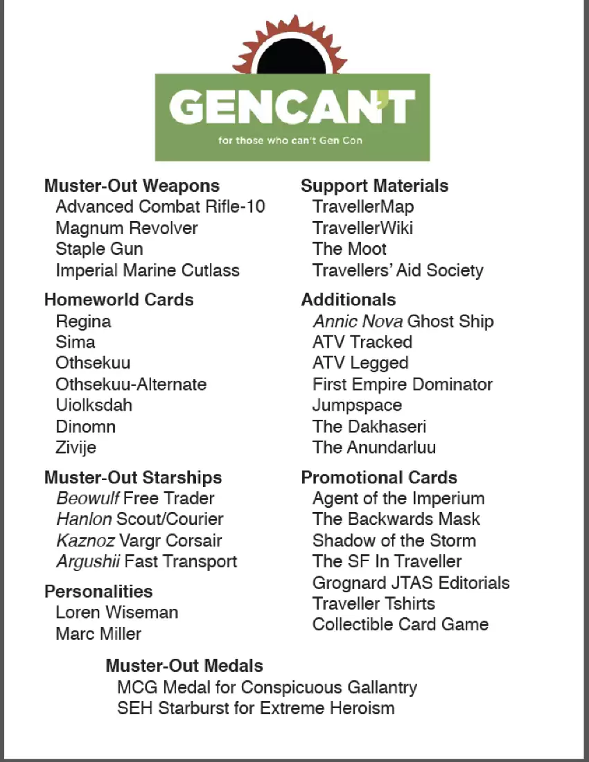 GenCant 2017 Traveller Muster Out Cards (PDF Only) - Mongoose ...