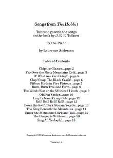 Songs from The Hobbit - Beowulf Press | DriveThruRPG