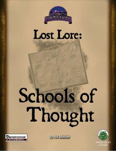 Lost Lore: Schools of Thought (PF) - Frog God Games | Frog God Games ...
