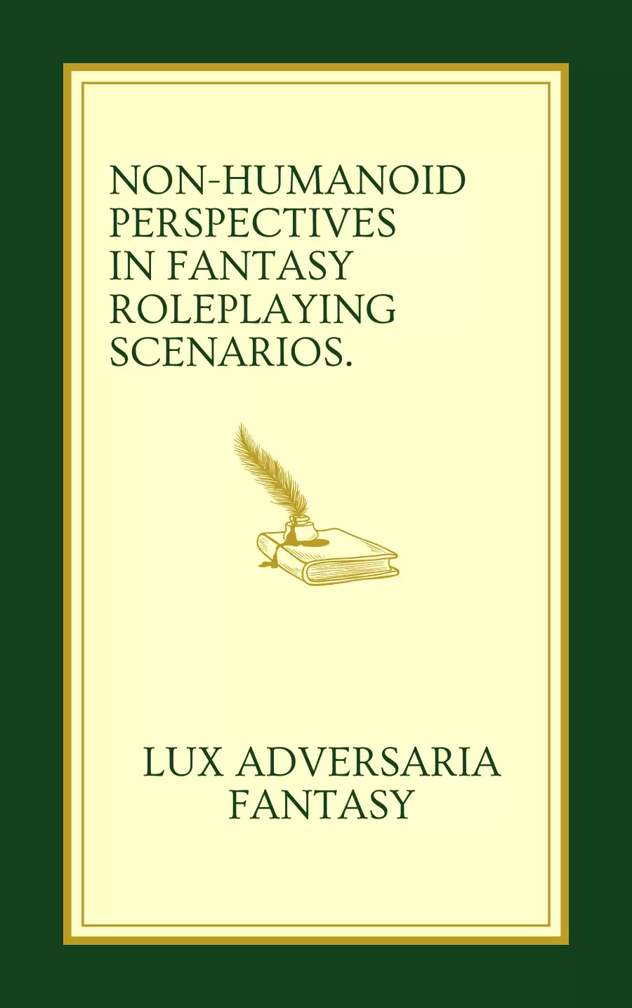 Non-Humanoid Perspectives - Lightspress Media | DriveThruRPG