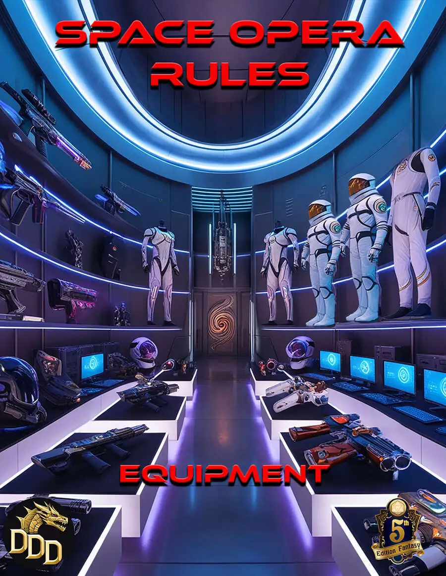 Space Opera Rules: Equipment (5E) - Darrin Drader Designs | DriveThruRPG