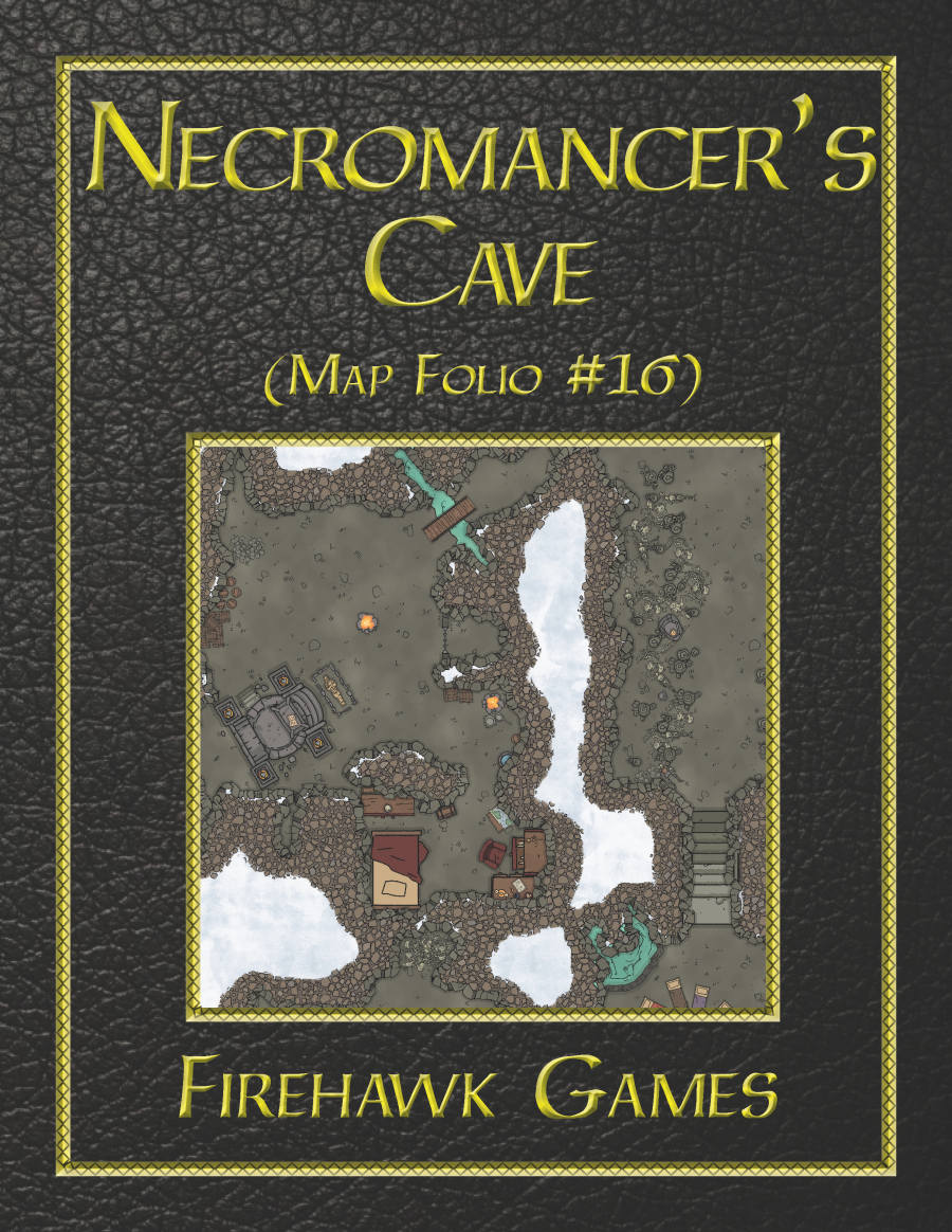 Map Folio 16 - Necromancer's Cave - Firehawk Games | Maps | DriveThruRPG