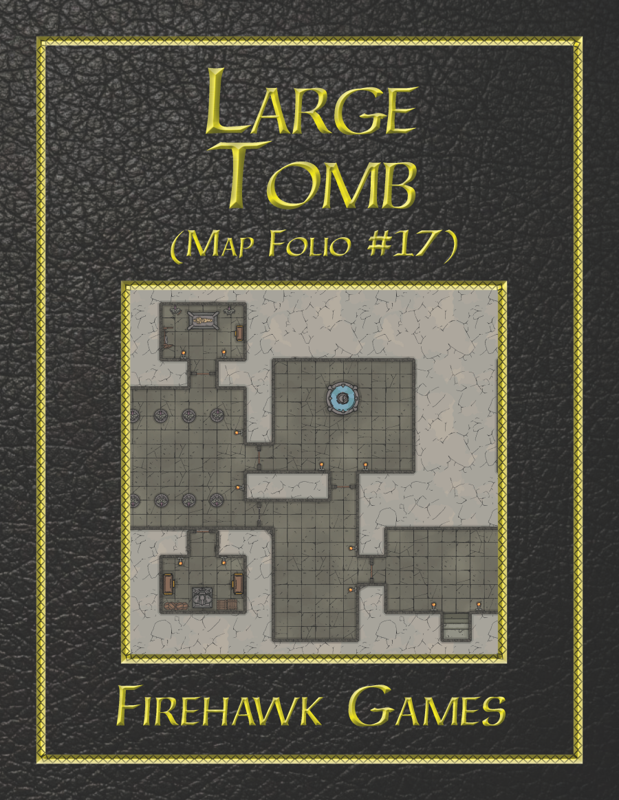 Map Folio 17 - Large Tomb - Firehawk Games | Maps | DriveThruRPG