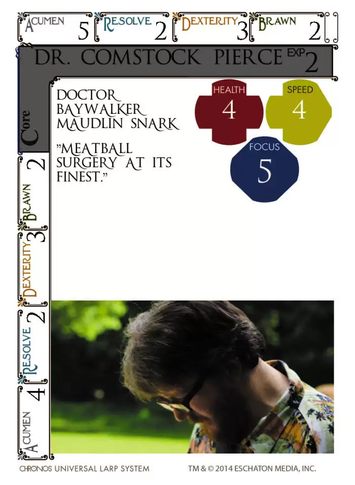 Dr. Comstock Pierce - Custom Card - Eschaton Media | CHRONOS Custom ...