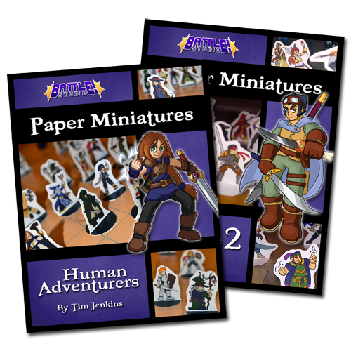 Battle! Studio Paper Miniatures: Human Adventurers Pack [BUNDLE ...