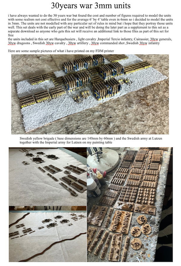30 years war 3mm units - Twylite Games | DriveThruRPG
