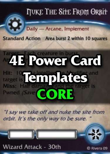 Tintagel's Power Card Template (FULL) - Creative Gremlins | DriveThruRPG