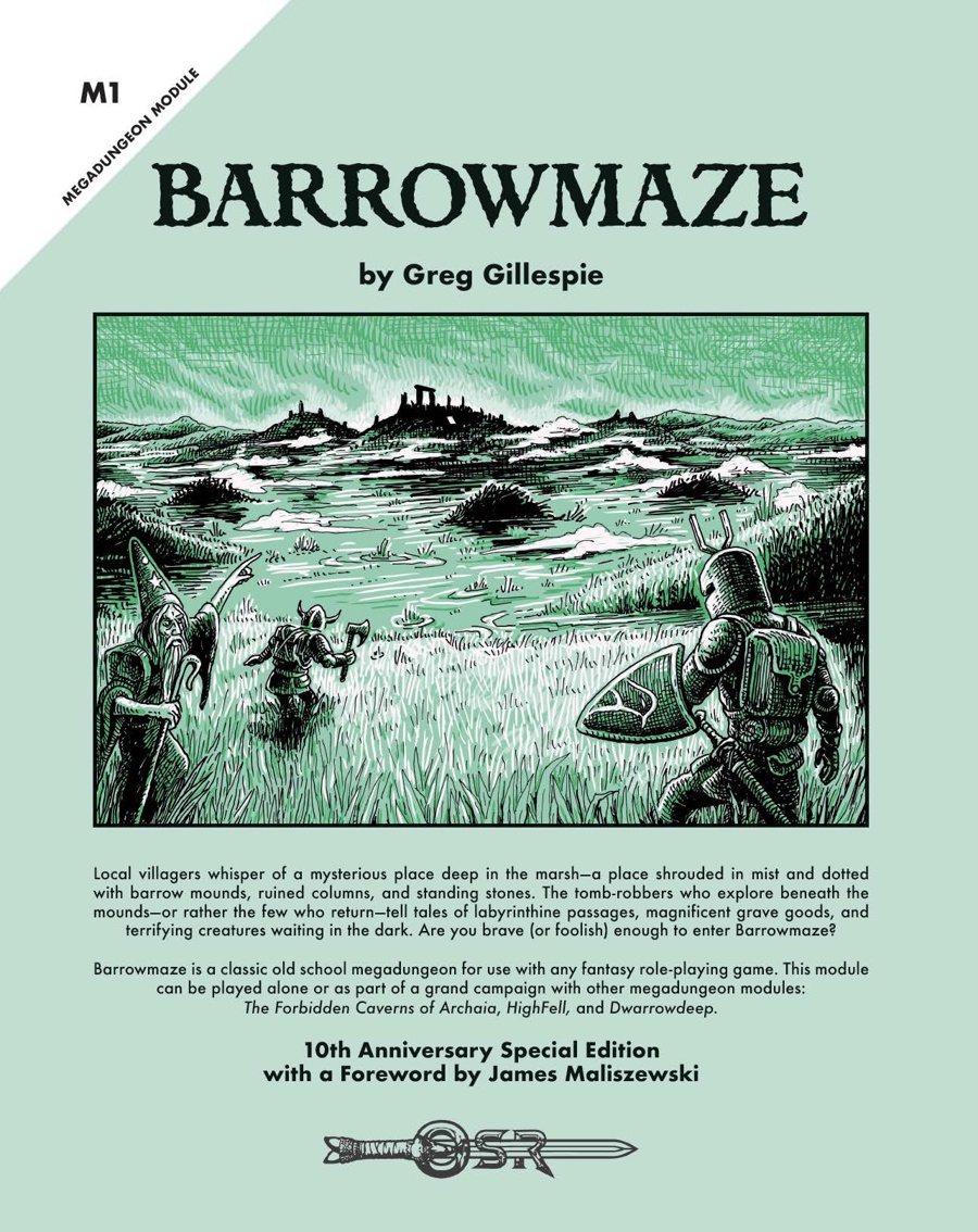 Barrowmaze Complete 10th Anniversary (Monochrome Cover) - OSR ...