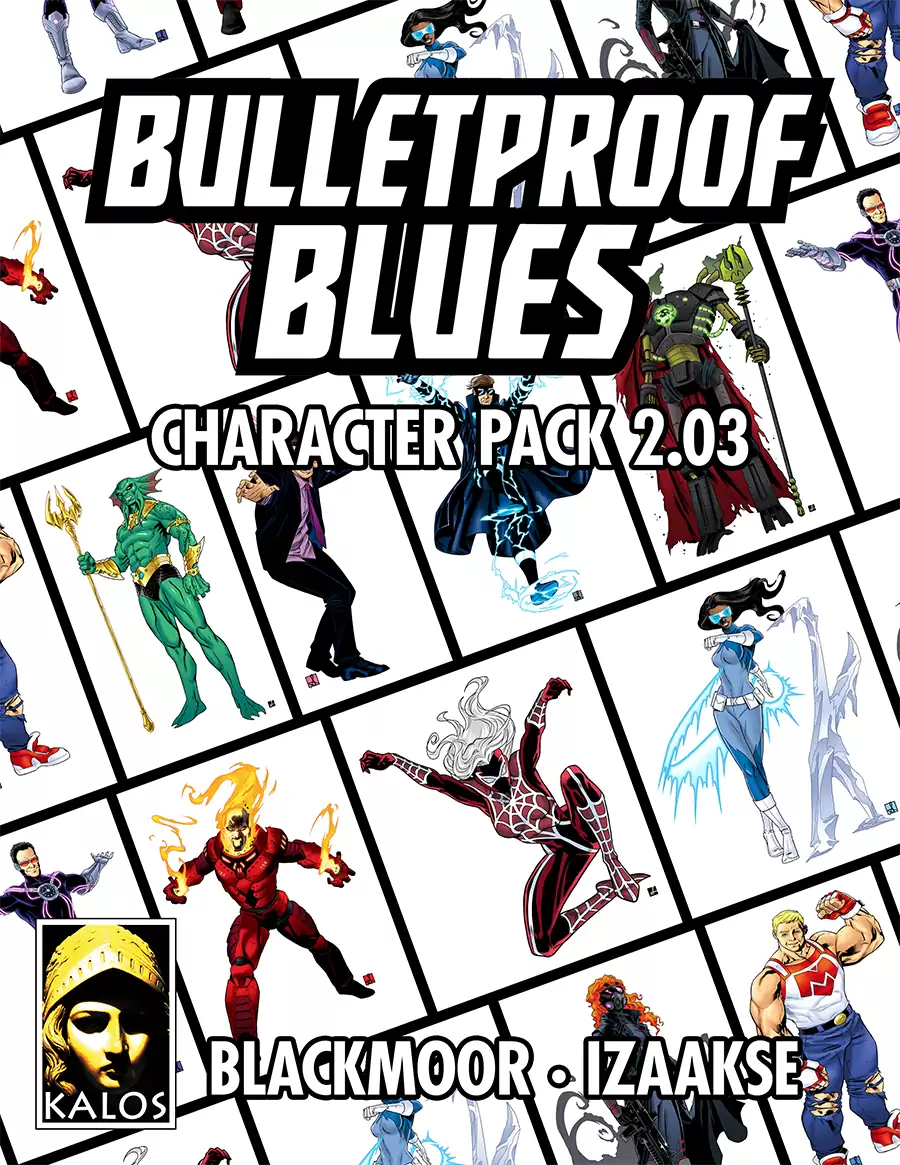 Bulletproof Blues Character Pack 002.03 - Kalos Comics | DriveThruRPG