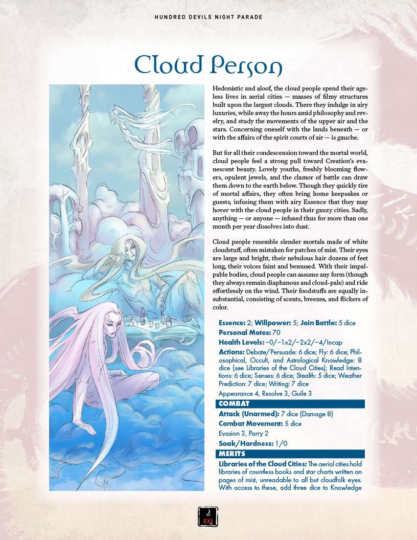 Hundred Devils Night Parade: Cloud Person & Fang Blossom - Onyx Path ...