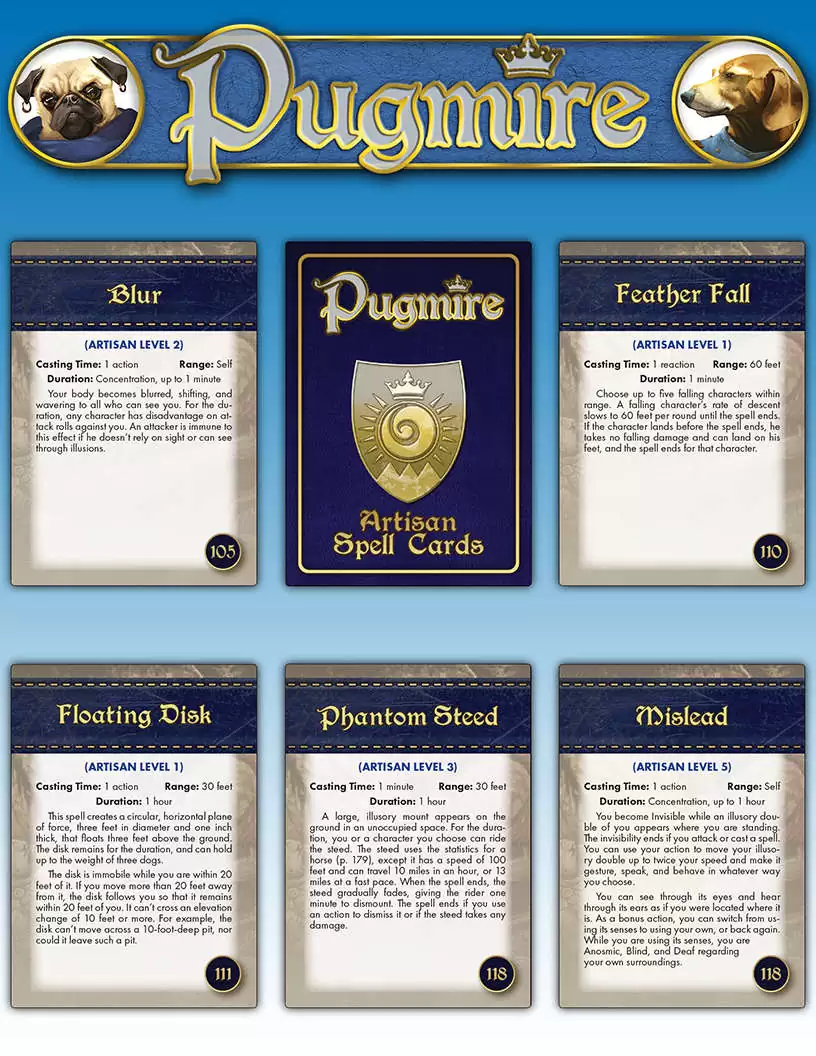 Pugmire Card Set Two (Artisan Spell Cards) - Onyx Path Publishing ...